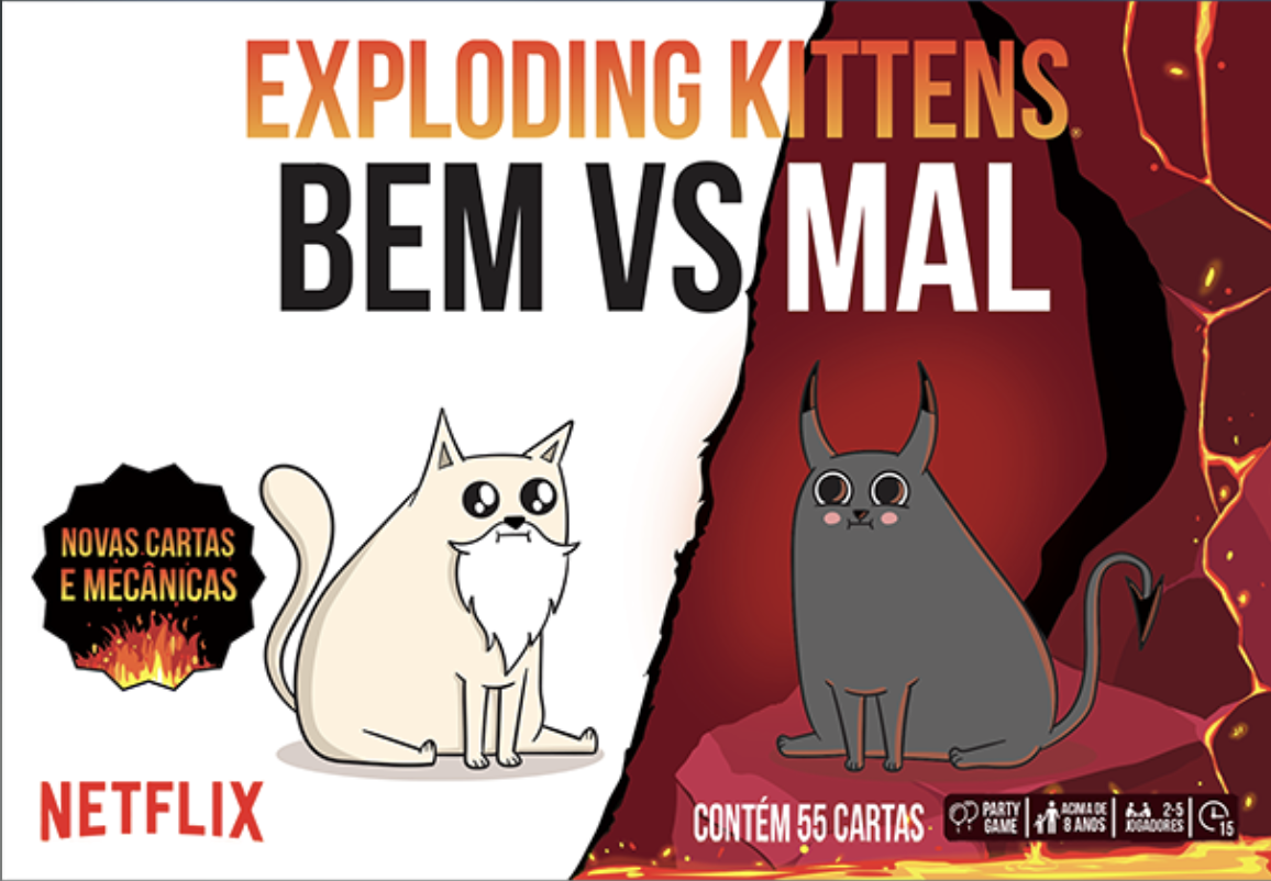Jogo Exploding Kittens Bem VS Mal Netflix